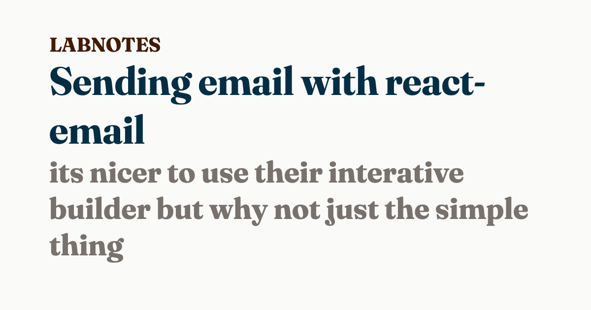Sending email with react-email | Will Schenk